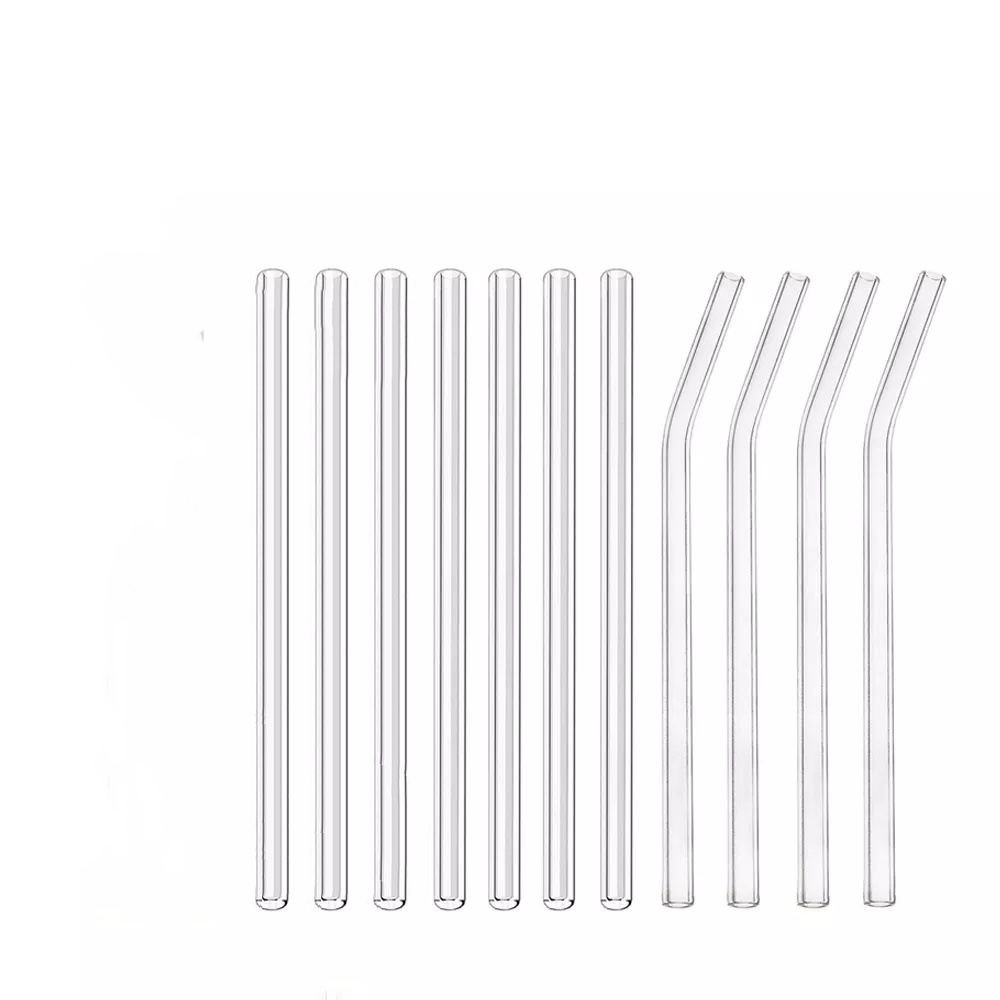 10mm Amazon Top Seller Reusable High Borosilicate Glass Straws Glass