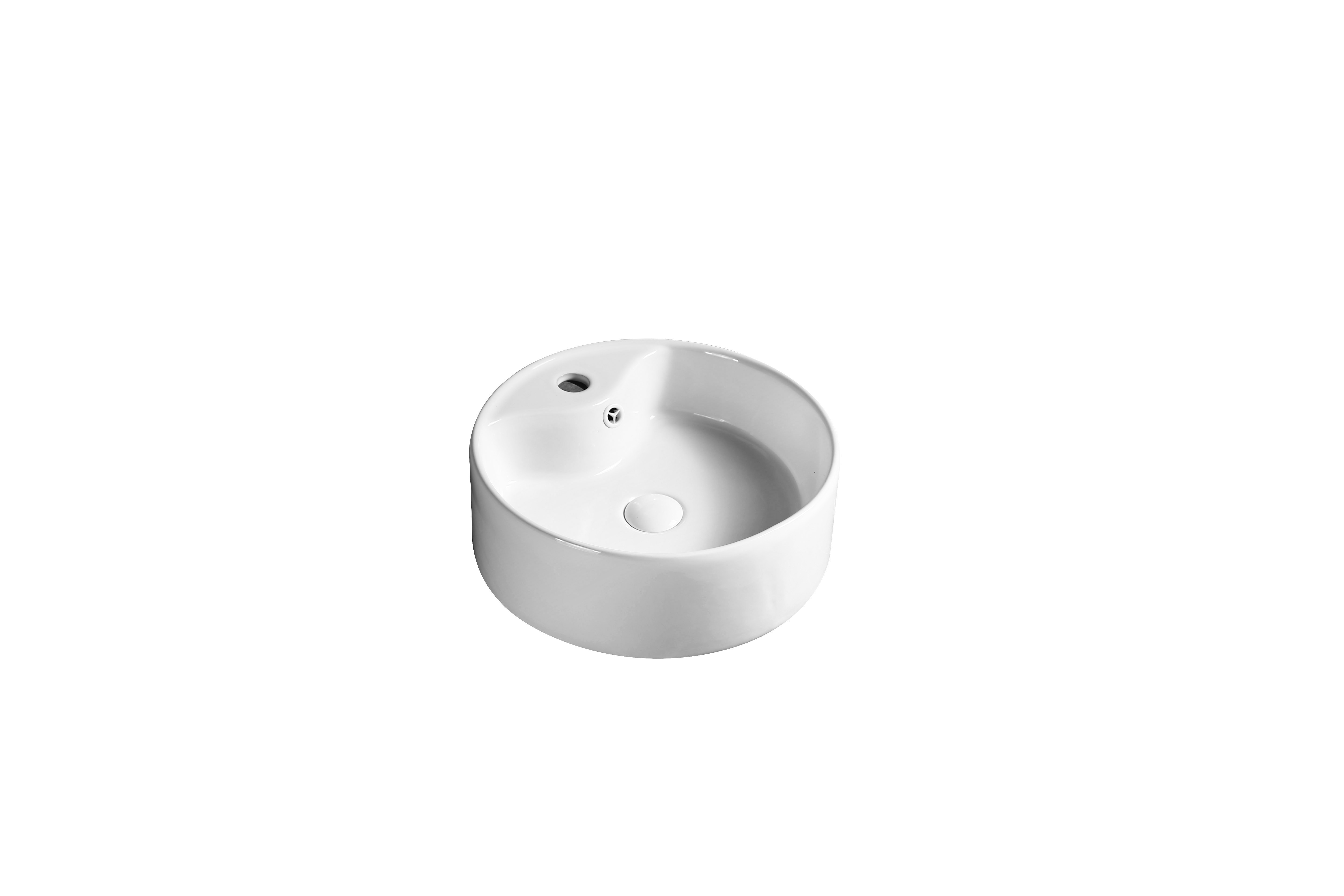 030 Good Quality Round Shape White Color Single Hole Art Basin Weixin