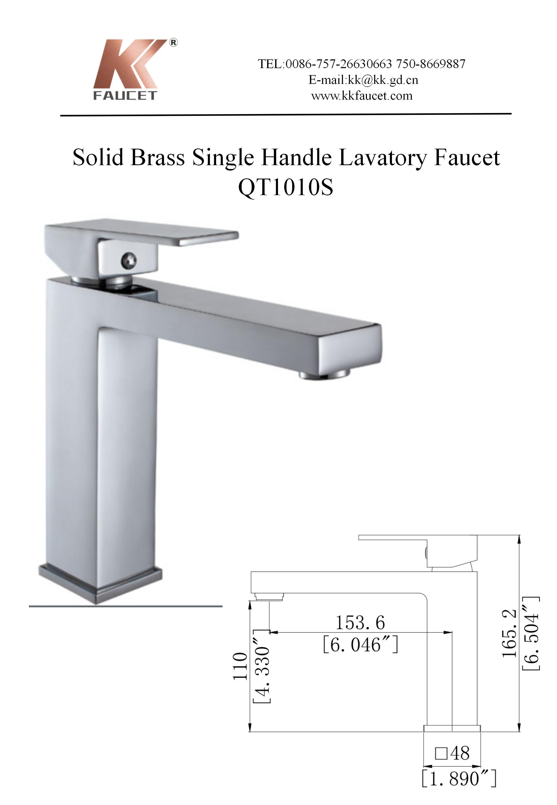 Solid Brass Single Handle Lavatory Faucet Qt1010s Faucetenterprises That Regularly Flush Valves